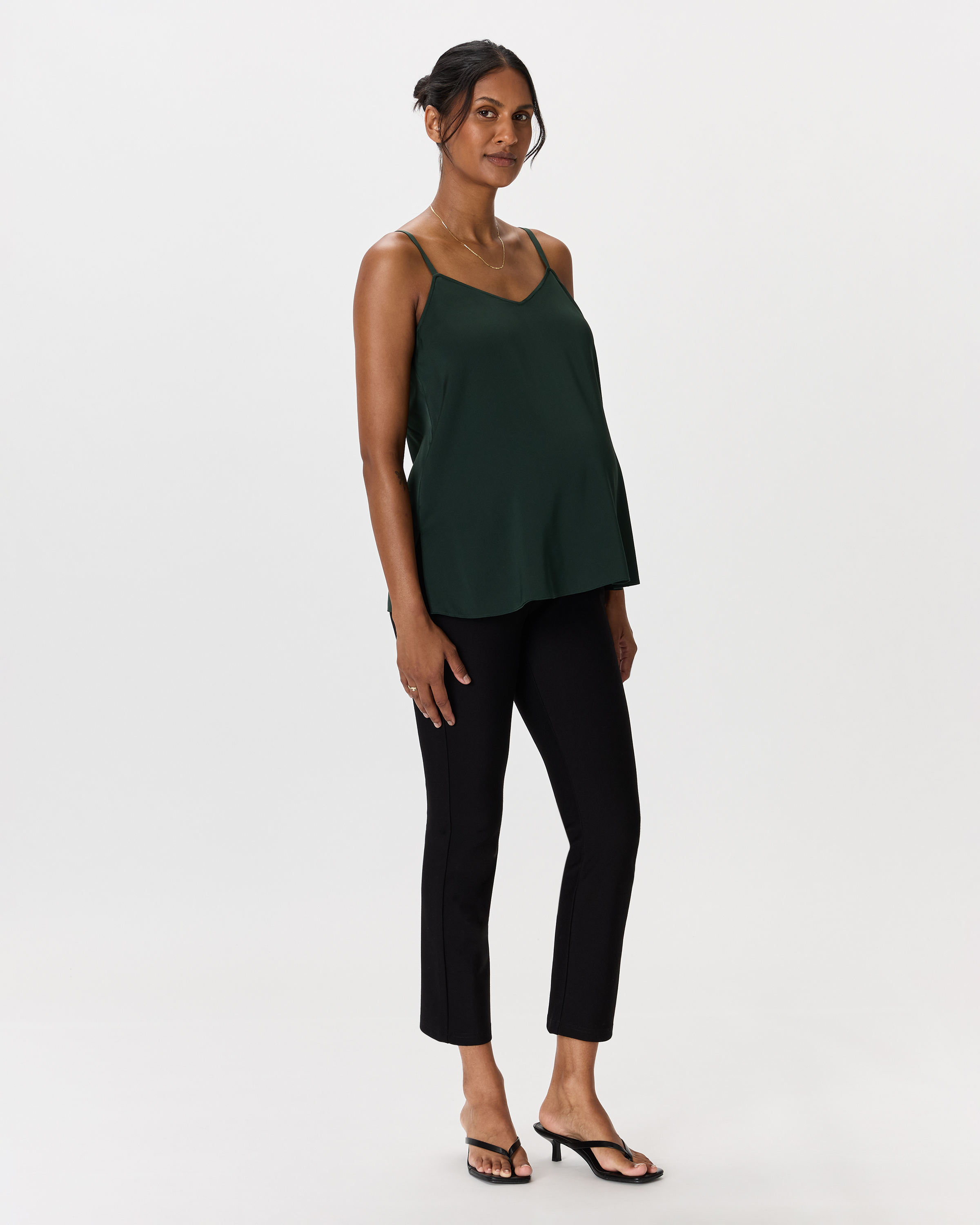 QUINCE Quince Stretch Silk V-Neck Maternity Cami
